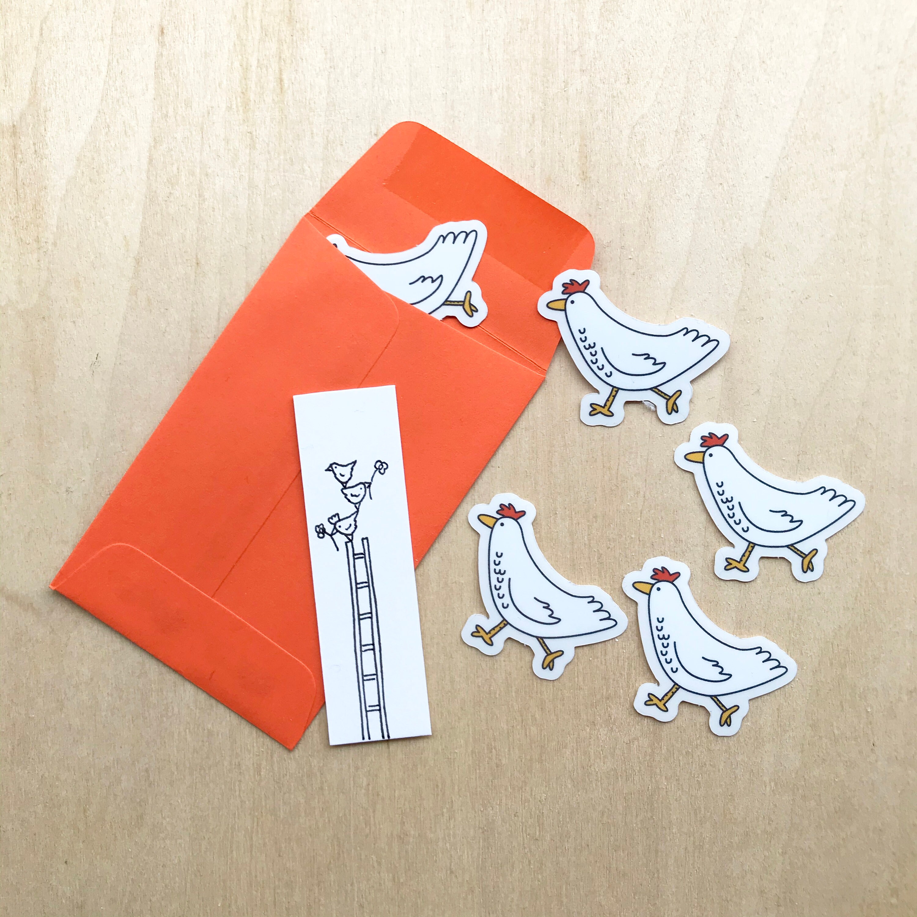 Chickens Sticker Pack Pack of 5 Chicken Stickers Based on - Etsy UK