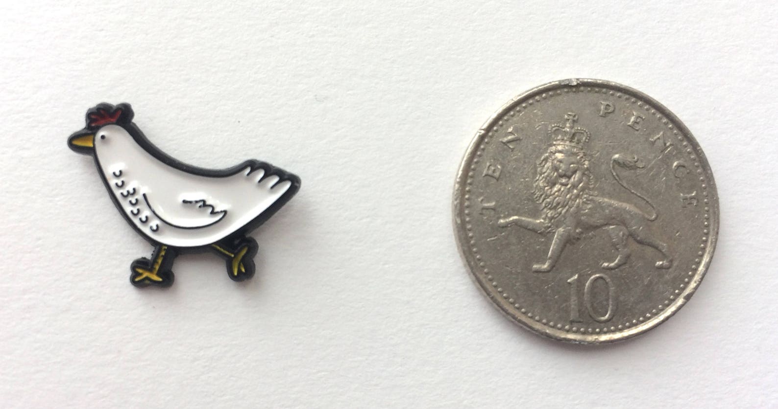Chicken Enamel Pin / Badge with Original Drawing | Etsy UK