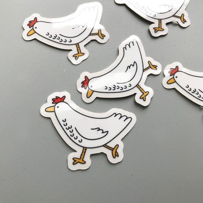Chickens Sticker Pack Pack of 5 Chicken Stickers Based on - Etsy UK