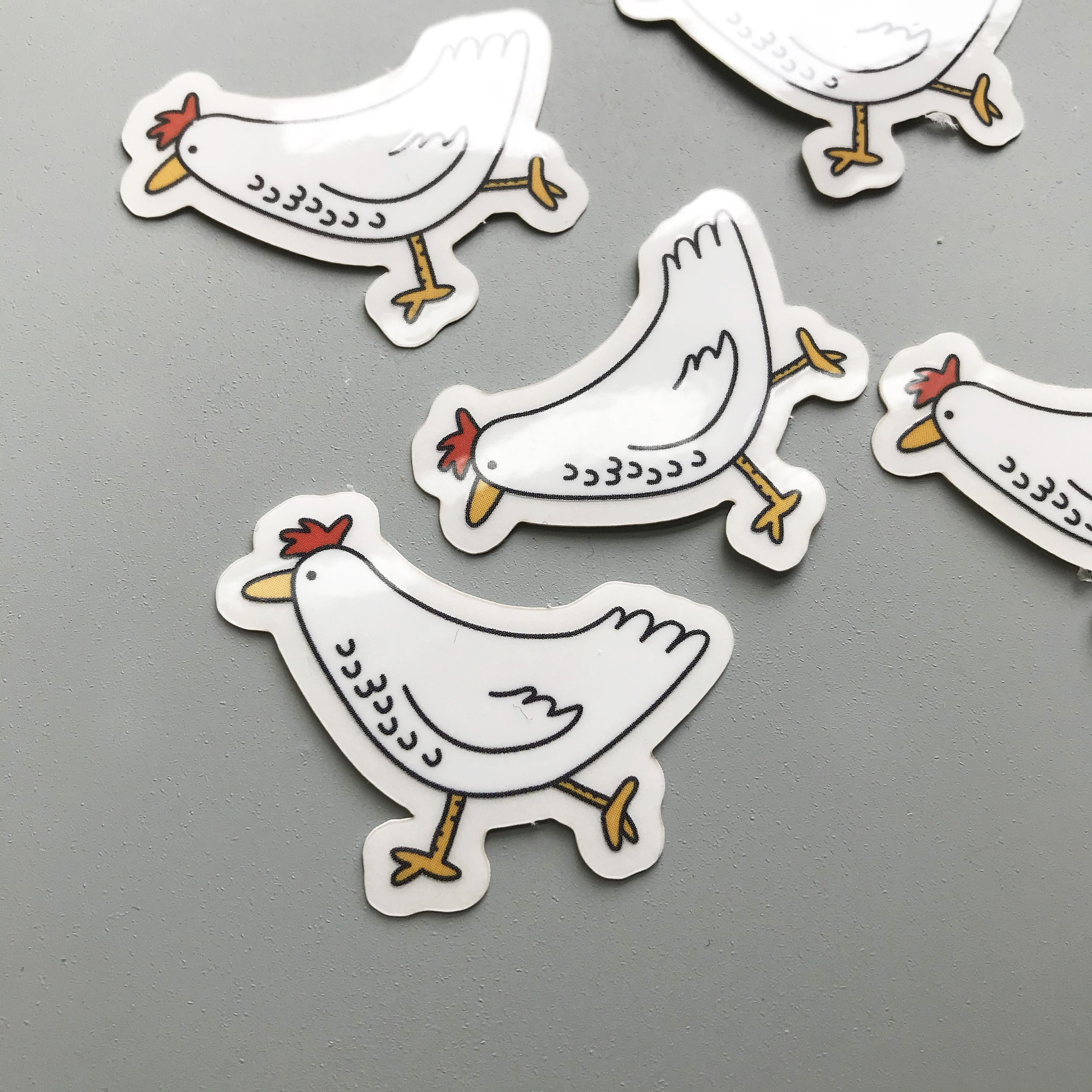 Chickens Sticker Pack Pack of 5 Chicken Stickers Based on - Etsy UK