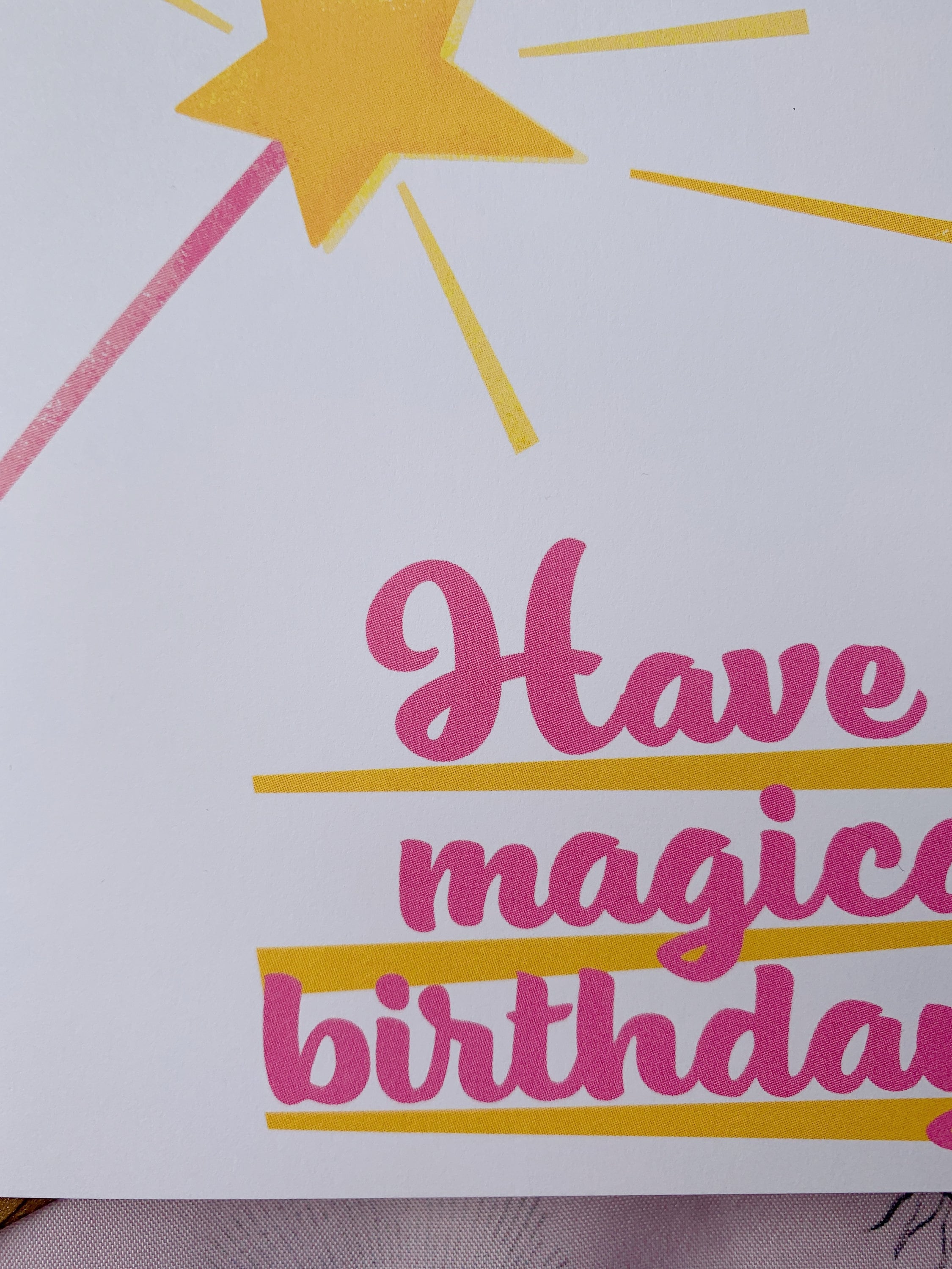 Have a Magical Birthday Birthday Card / A6 Pink and Yellow - Etsy