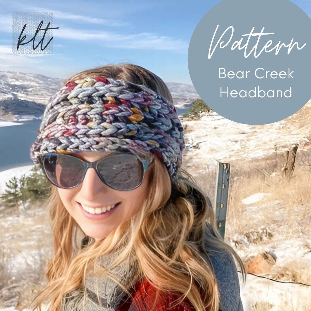Knit Headband Pattern: Chunky Earwarmer, Super Bulky Yarn (PDF Pattern ...