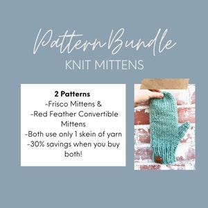 Knitted Mitten Pattern Bundle: Bulky & Worsted Weight (PDF Pattern) - Etsy
