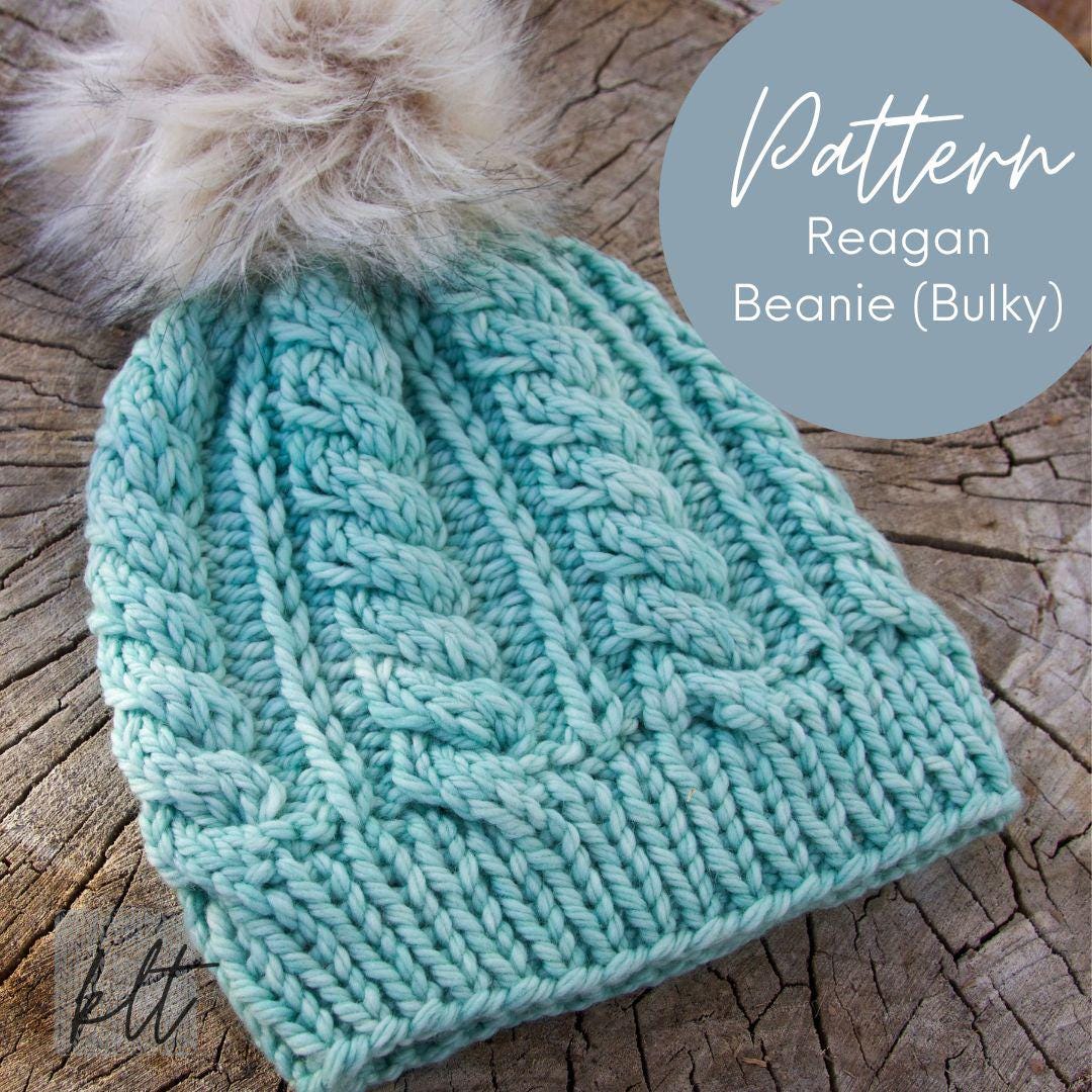 Cable Knit Beanie Pattern: Bulky Yarn Toque (PDF Pattern) - Etsy