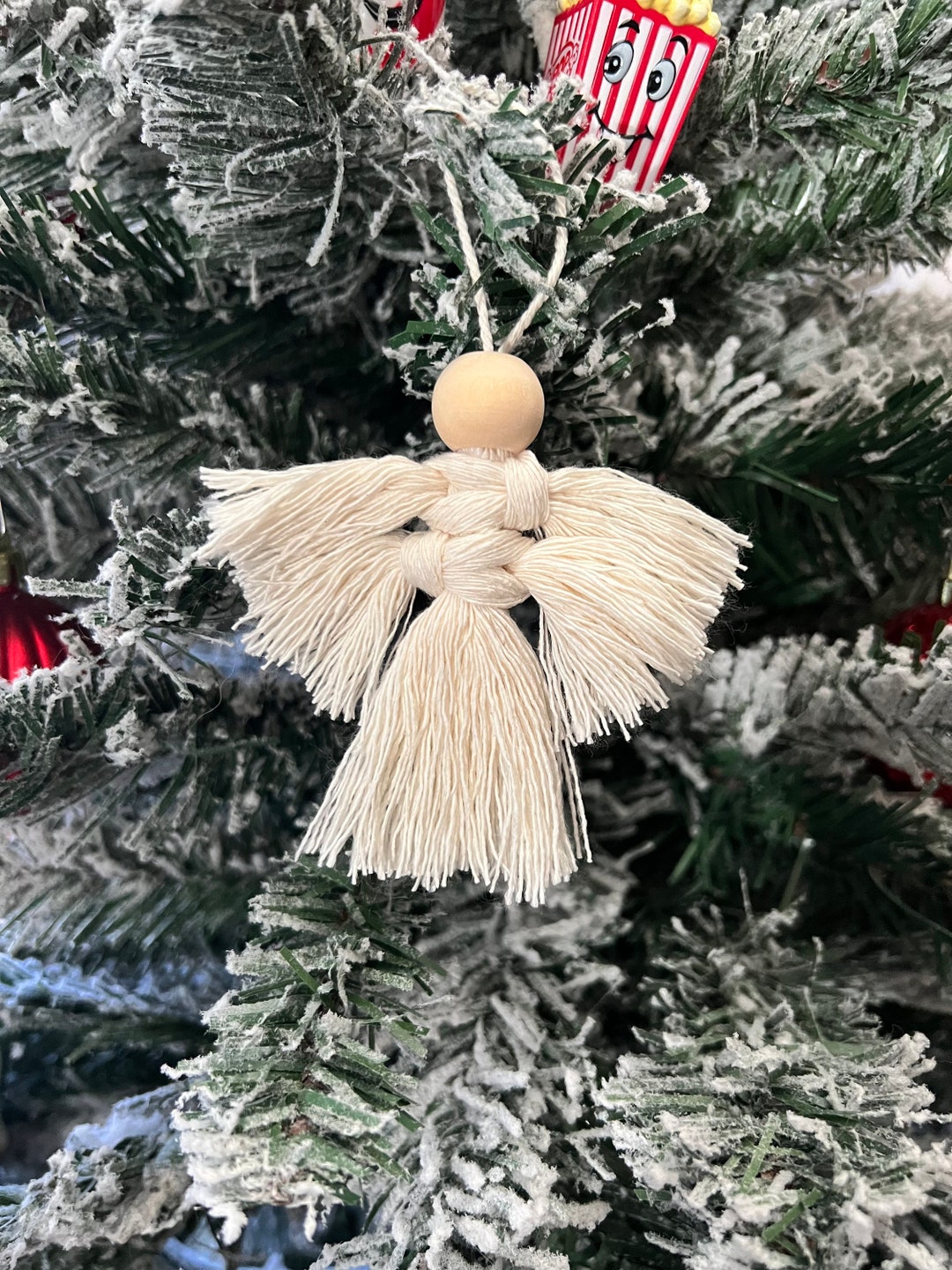 Macrame Angel Ornament | Christmas Tree Ornament | Christmas | Ornament ...