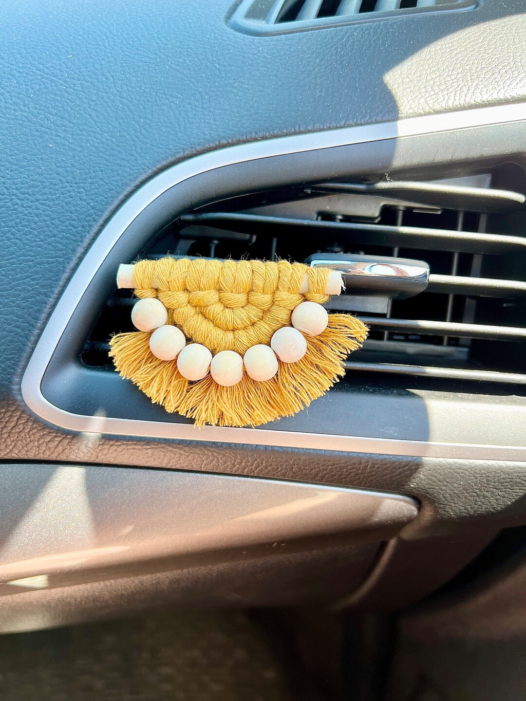 Macrame Car Vent Clip | Vent Clip Diffuser | Essential Oil Diffuser ...