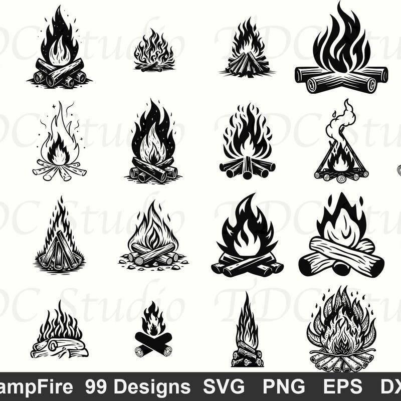 Camping Campfire Decals - Etsy