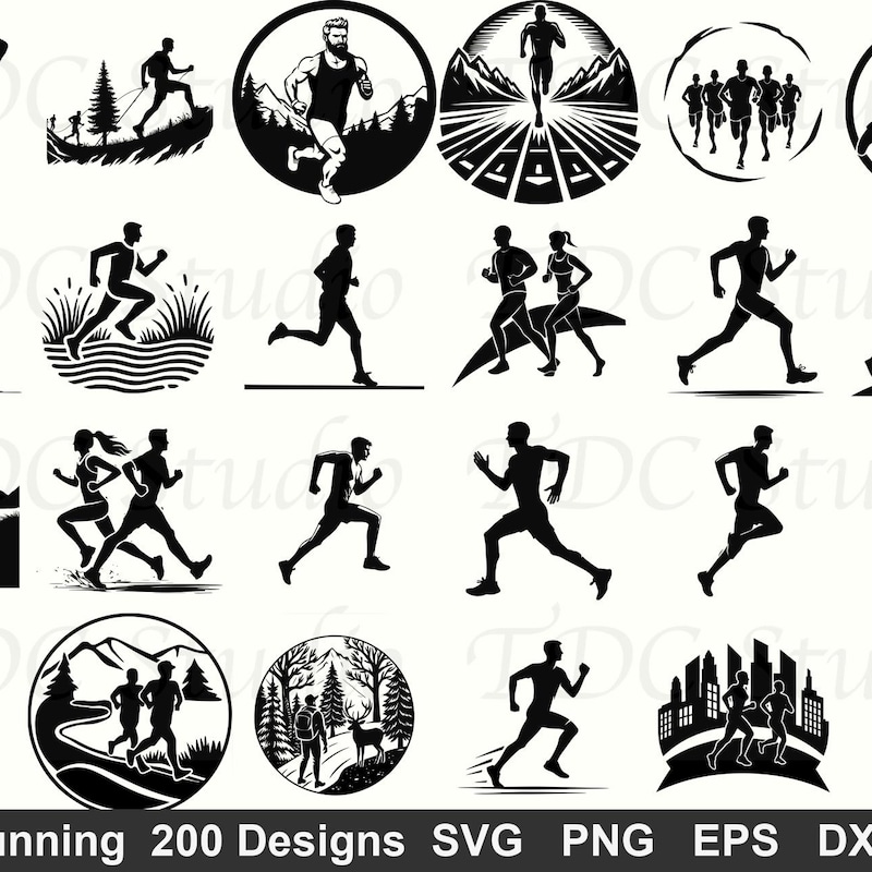 Marathon Run Sketch - Etsy