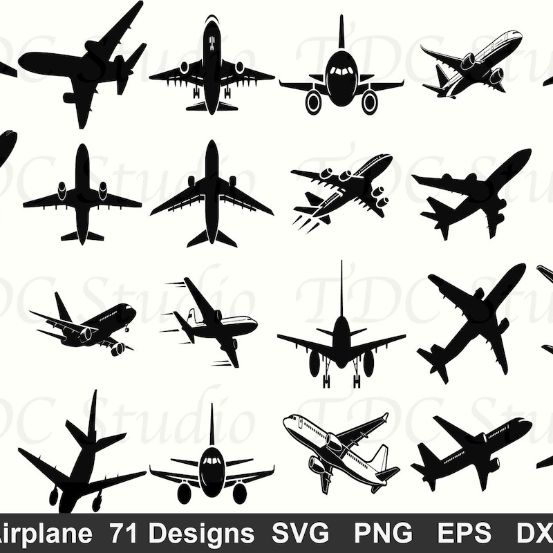Airplane Svg - Etsy