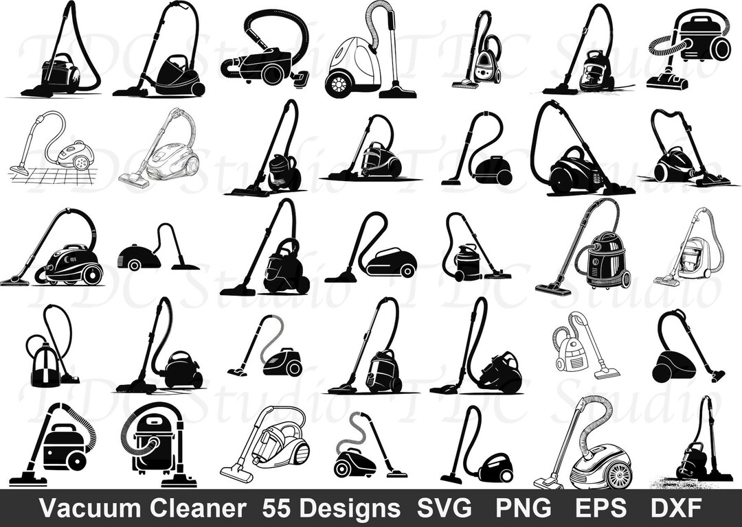 Vacuum Cleaner SVG Bundle (55 Designs) - Cleaning Service PNG ...