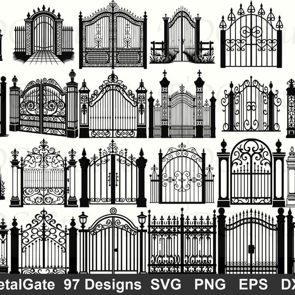 Garden Gate Silhouette - Etsy UK