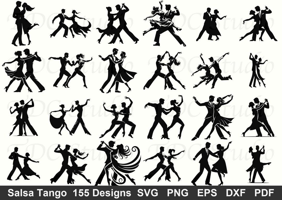 Salsa Dance SVG Bundle | Latin Ballroom Clipart (commercial Use ...