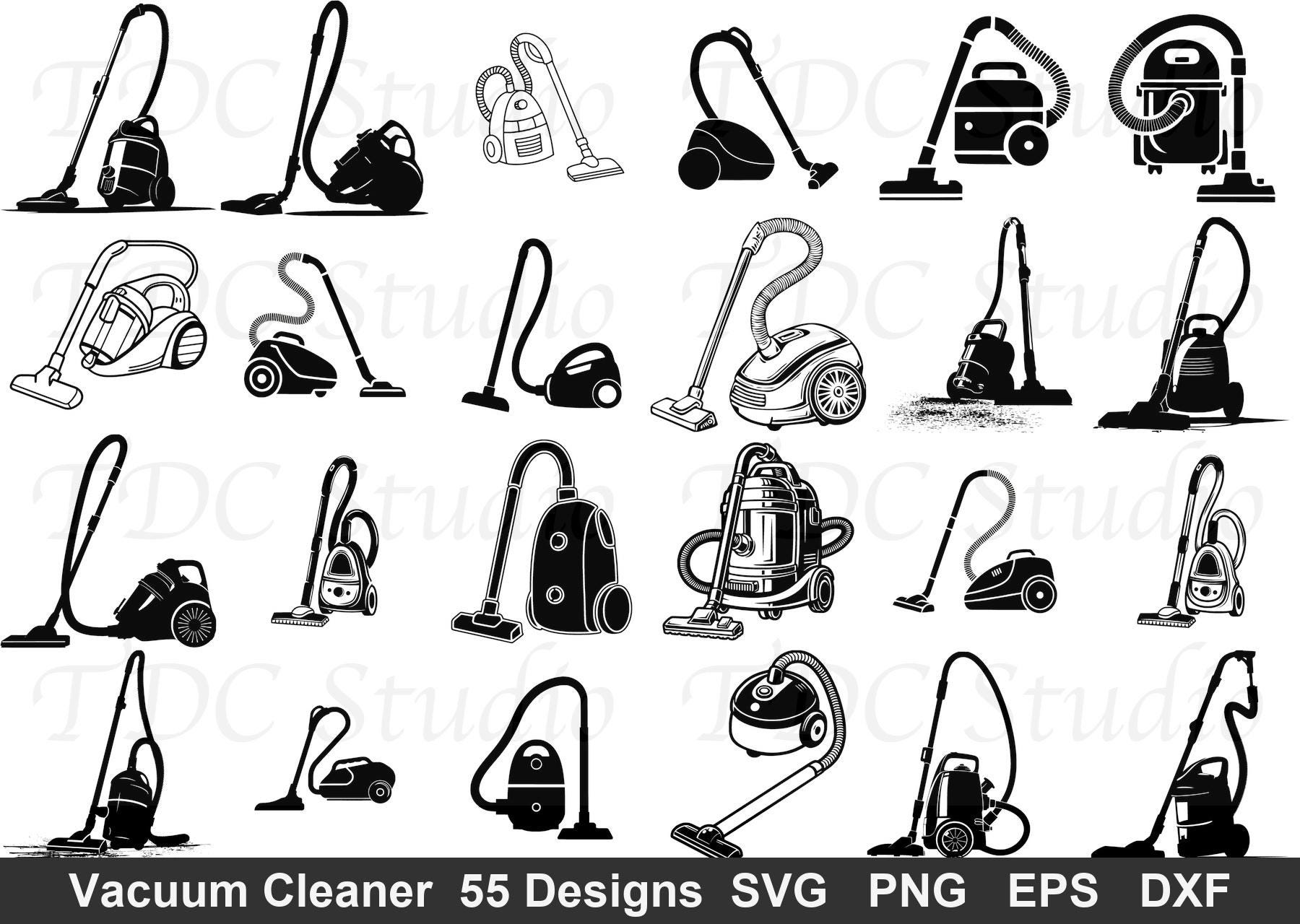Vacuum Cleaner SVG Bundle (55 Designs) - Cleaning Service PNG ...