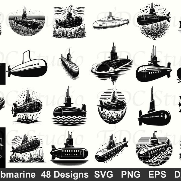 Naval Submarine Svg - Etsy UK