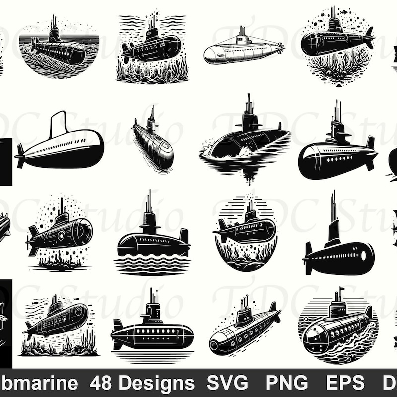 Naval Submarine Svg - Etsy UK