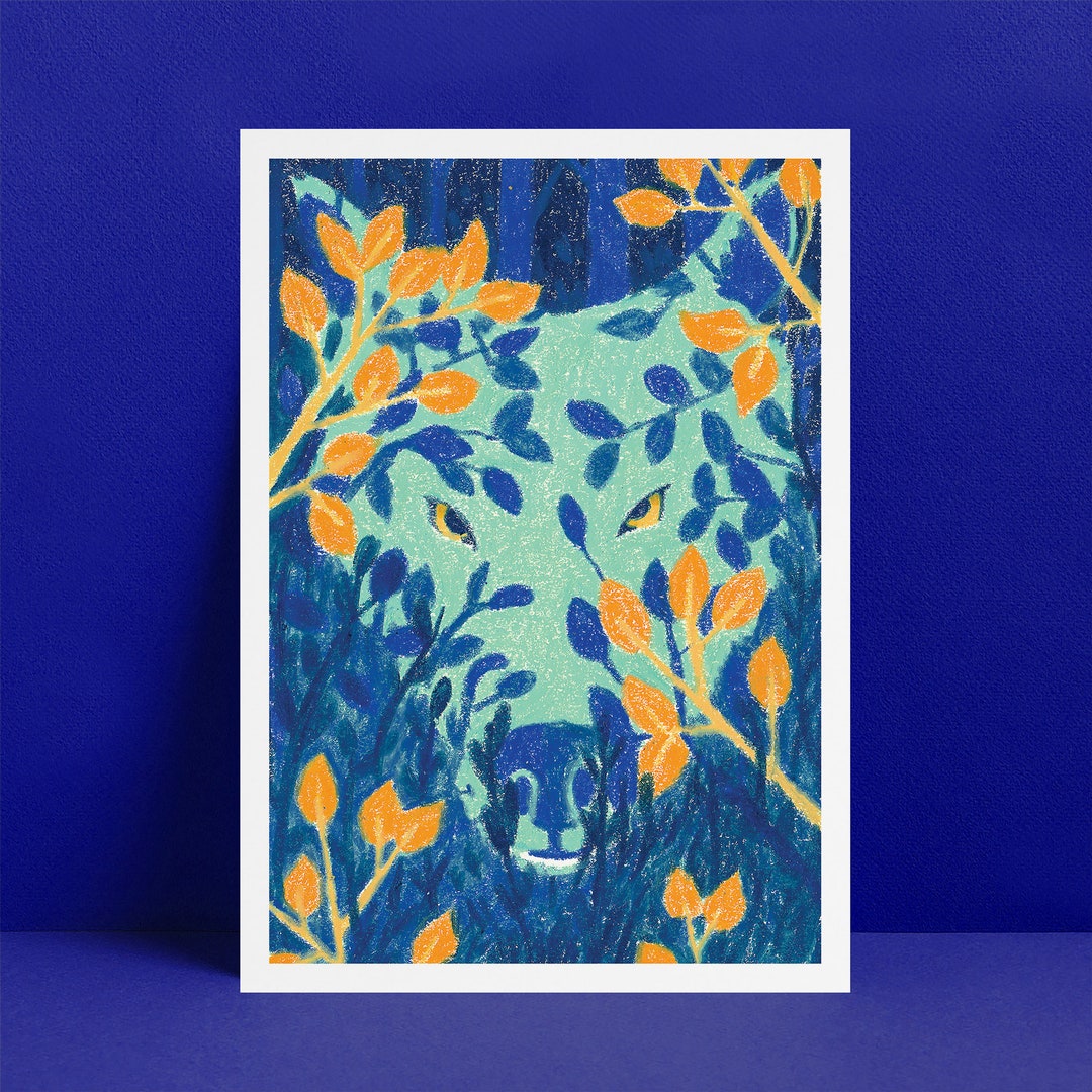 Poster A4 Wolf Pastel 300g - Etsy