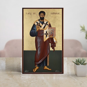 Saint Barnabas Orthodox Icon Venerable St Barnabas the | Etsy