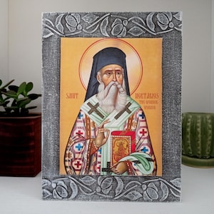 Saint Nectarius of Aegina Orthodox Icon, St Nectarios Aegina, Saint ...