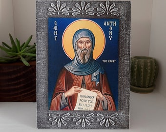 St Anthony of Egypt Icon - Etsy