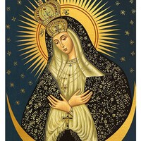 Artful Virgin Mary Painting Our Lady of Lourdes Artwork Catholic Modern ...