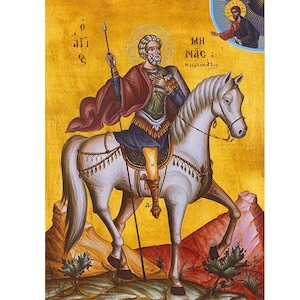 Saint Menas Icon, St Mina, Saint Minas, Saint Mena, St Meena, Martyr ...