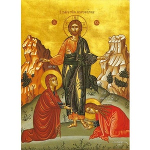 Orthodox Icon of Jesus Christ Greeting the Myrrh-bearers, Christ ...