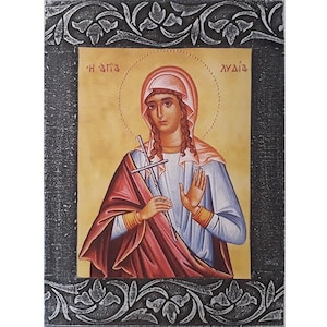 Saint Lydia Orthodox Icon, Lydia Purpuraria of Thyatira, Saint Lydia of ...