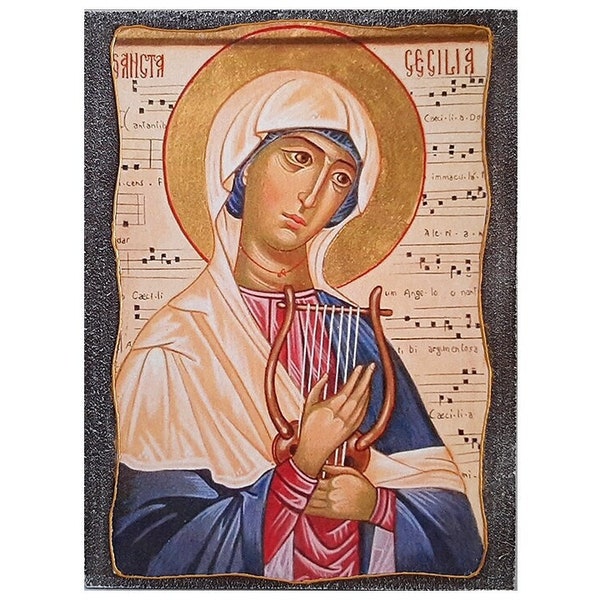 Catholic St Cecilia Icon - Etsy UK