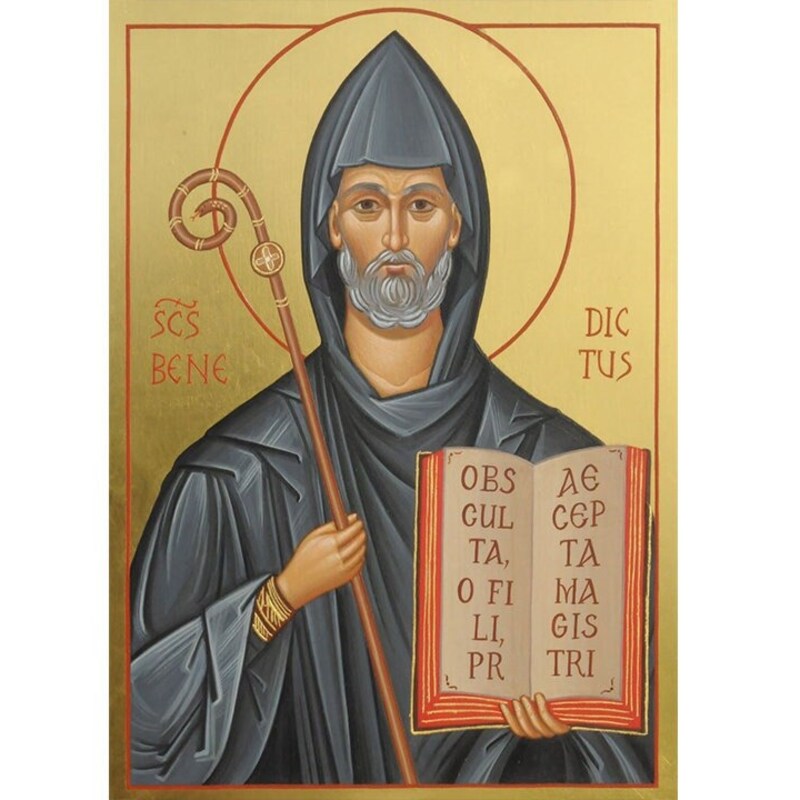 St Benedict Poster - Etsy