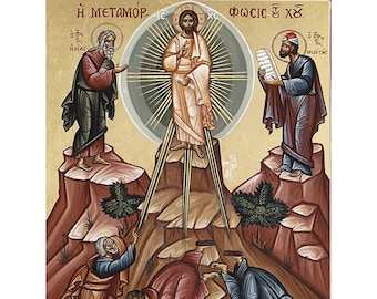 Handmade Mounted Icon | the Transfiguration of the Lord Jesus Christ ...