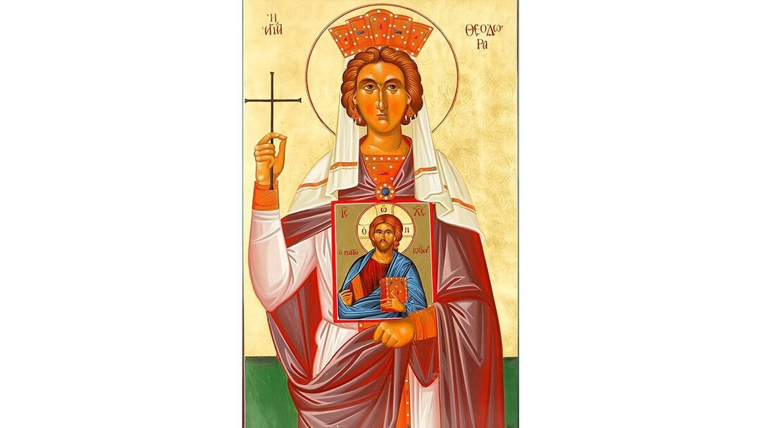Saint Theodora the Empress Greek Orthodox Prayer Icon, Righteous ...