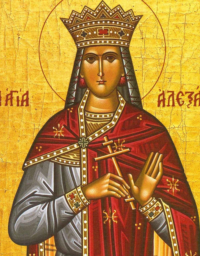 Saint Alexandra Icon St Alexandra the Empress Saint Prisca - Etsy