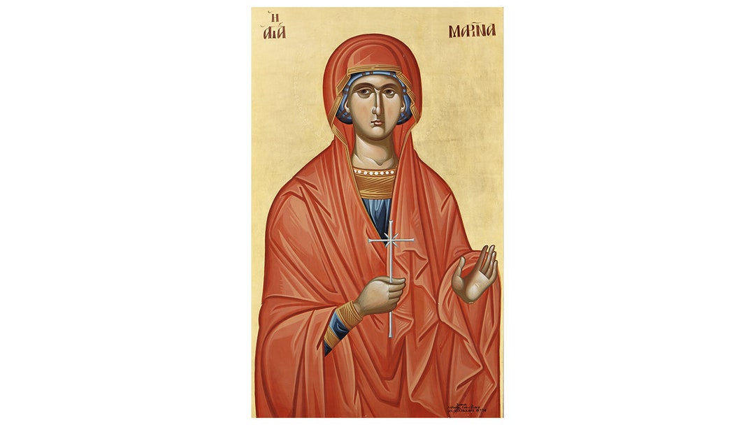 Saint Marina Icon, Orthodox Wooden Plaque, St Margaret of Antioch ...
