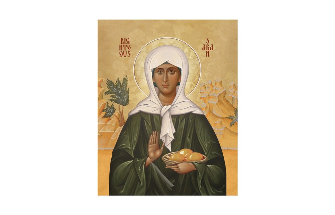 Saint Sarah Icon, the Righteous Sarah Orthodox Icon, Sarah Wife of ...