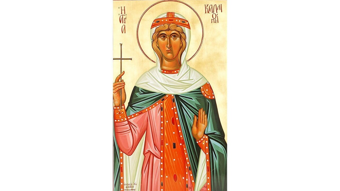 Orthodox Icon Saint Calliope, Saint Kaliope Prayer Icon, Saint Kalliopi ...