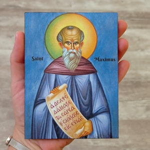Saint Maximus the Confessor Icon, Saint Maximos, St Maximus Icon, Greek ...