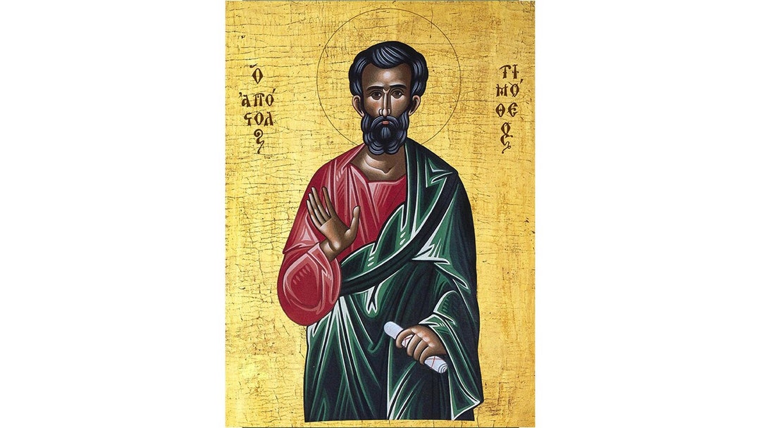 Saint Timothy Greek Orthodox Icon, St Timothy the Evangelist, Timothy ...