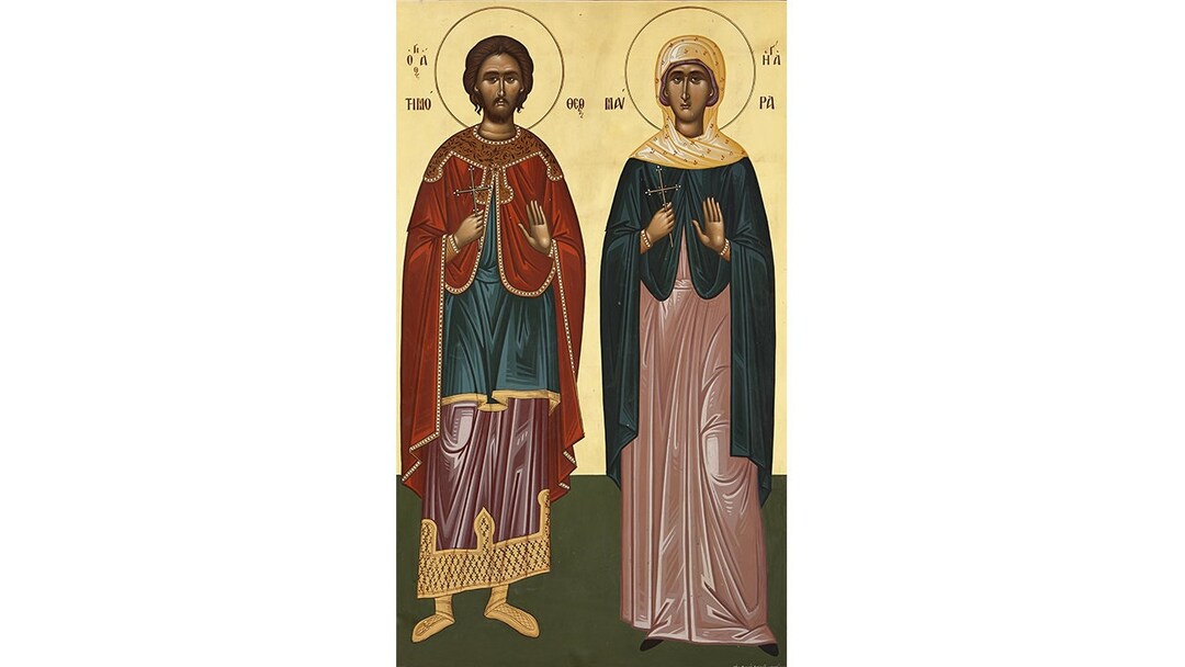 Saints Timothy and Mavra, Orthodox Icon Saint Timothy, Saint Maura ...