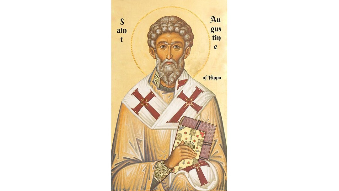 Saint Augustine of Hippo Icon, Orthodox Wooden Plaque, Latin Church ...
