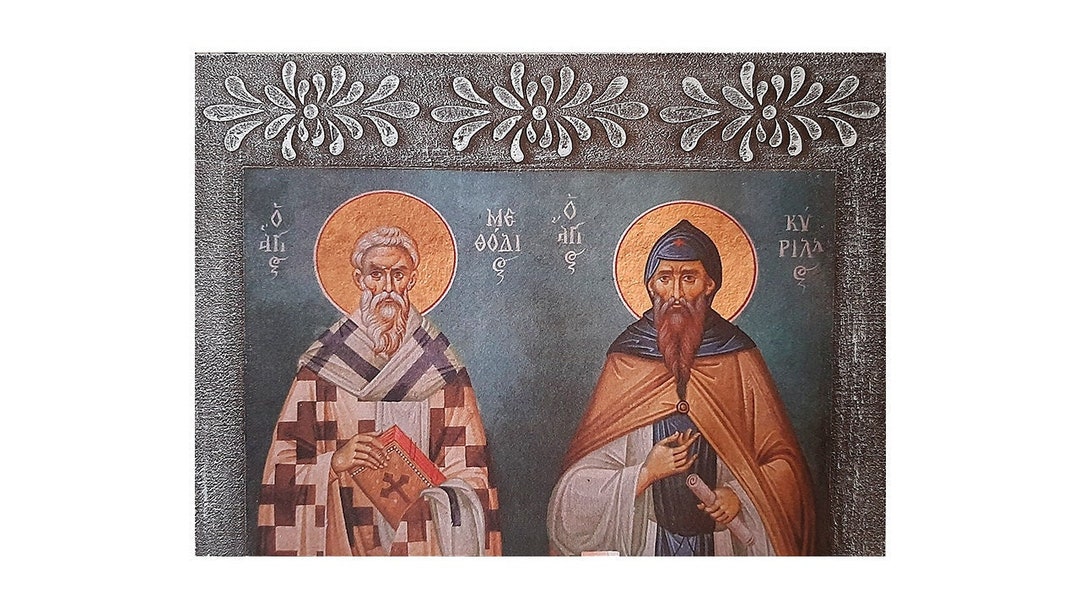 Saint Cyril and Saint Methodius Orthodox Icon, Eastern Christian Church ...