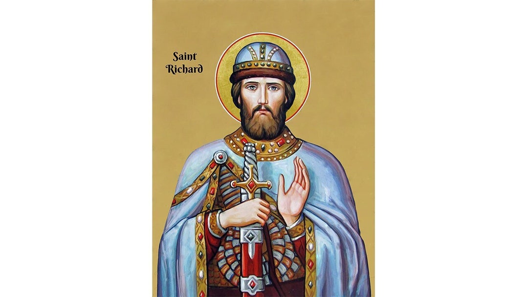 Saint Richard the King of Wessex, Old English Saints, Religious Icon ...