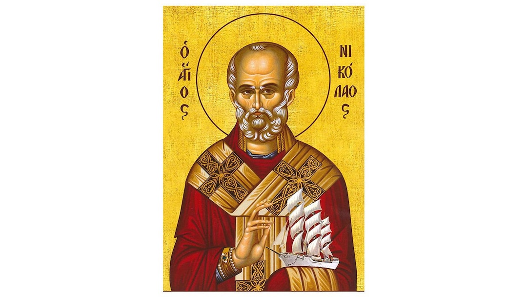 Saint Nicholas Orthodox Icon, Saint Nikolai, Saint Nick Icon, Holy ...