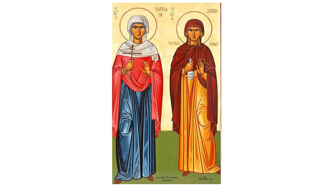 Saints Mary Magdalene and Marcella, Saint Mary Magdalene Icon, Saint ...