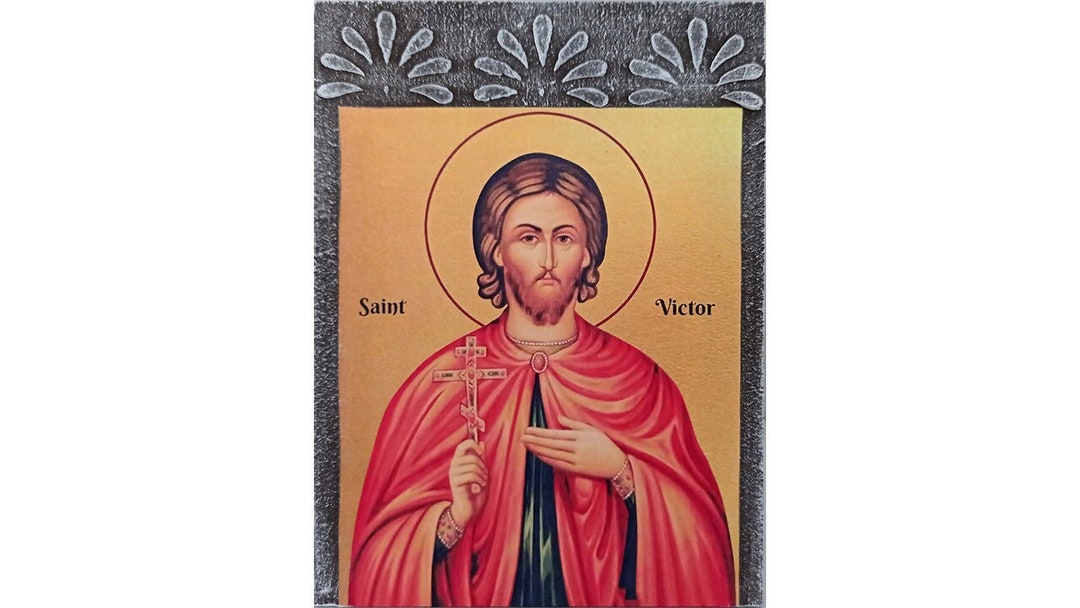 Saint Victor of Damascus Orthodox Icon, Greek Byzantine Icon Saint ...
