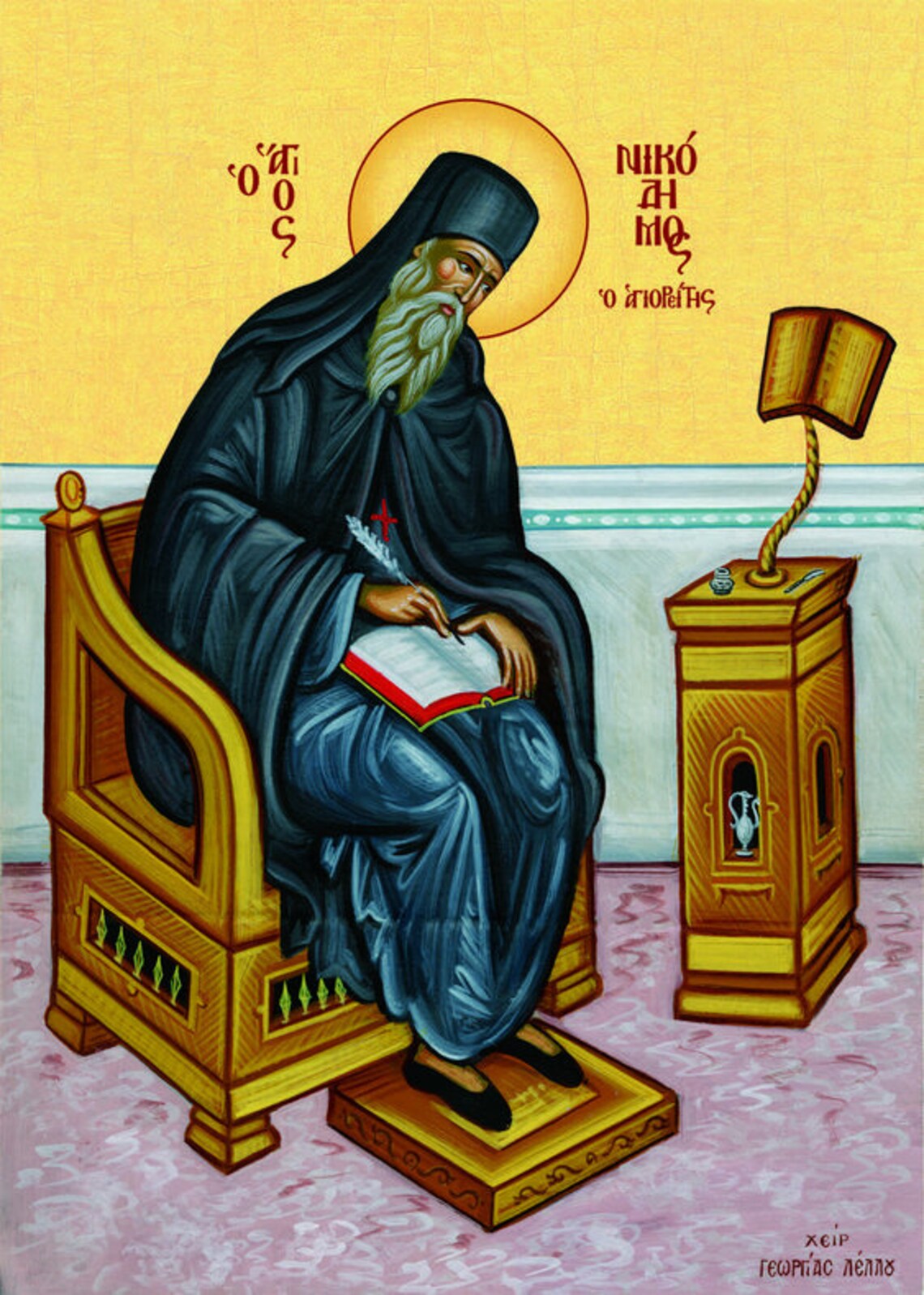 Saint Nikodimos Orthodox Icon Saint Nicodemus the Hagiorite | Etsy