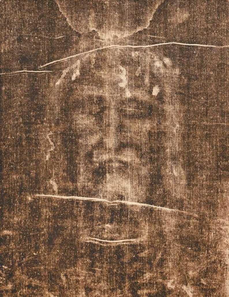 The Holy Shroud of Turin Print Real Face of Jesus Christ Icon - Etsy UK