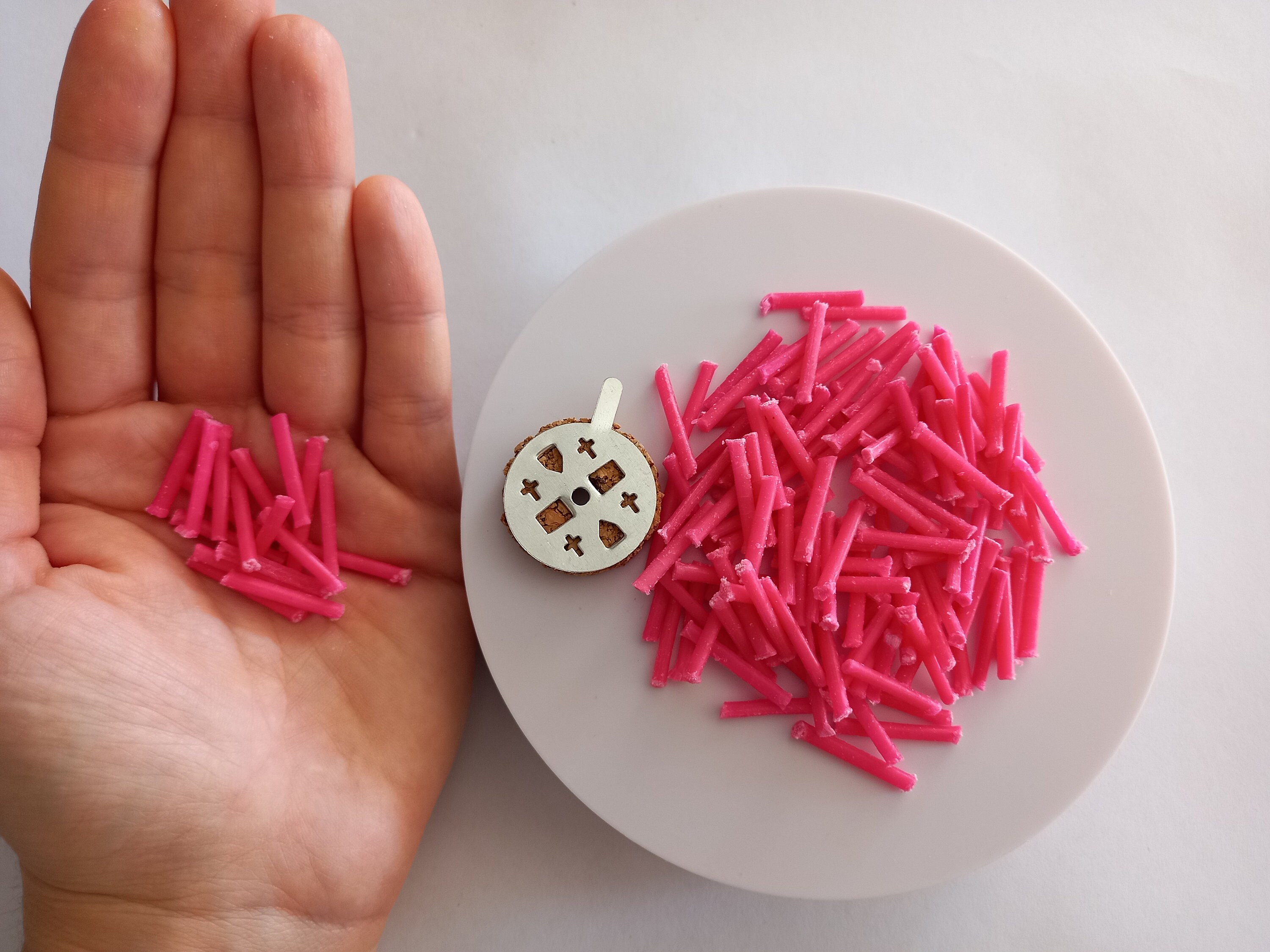 Pink Oil Lamp Wicks for Orthodox Vigil Lamps, Small Wicks With Cork Tab ...
