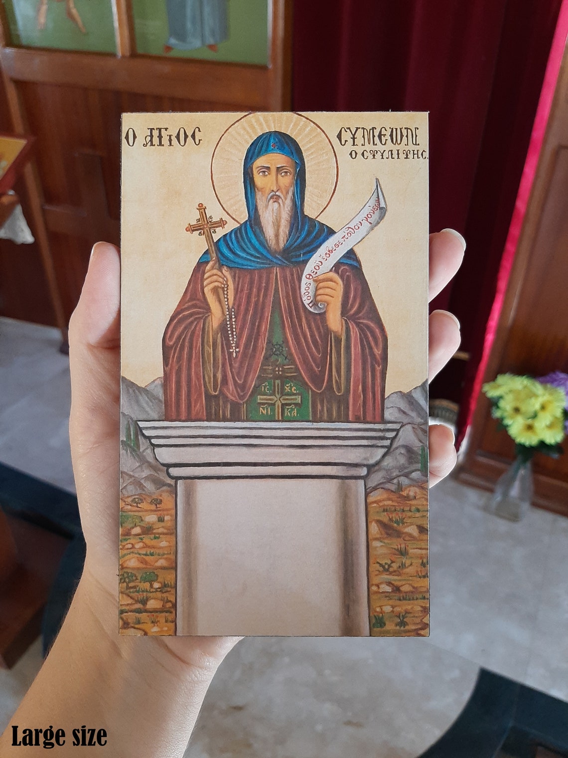 Saint Simeon Stylites Saint Symeon the Stylite Simeon - Etsy