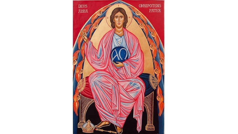 Deus Omnipotens Abba Pater Icon, Merciful God the Father, Jesus Christ ...