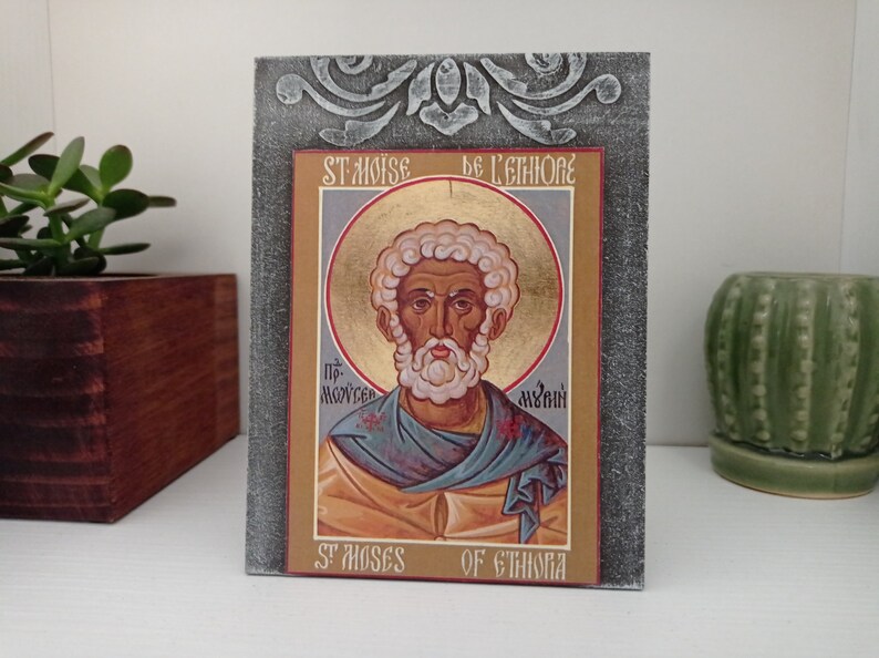 Saint Moses the Ethiopian St Moses the Black Orthodox Icon | Etsy